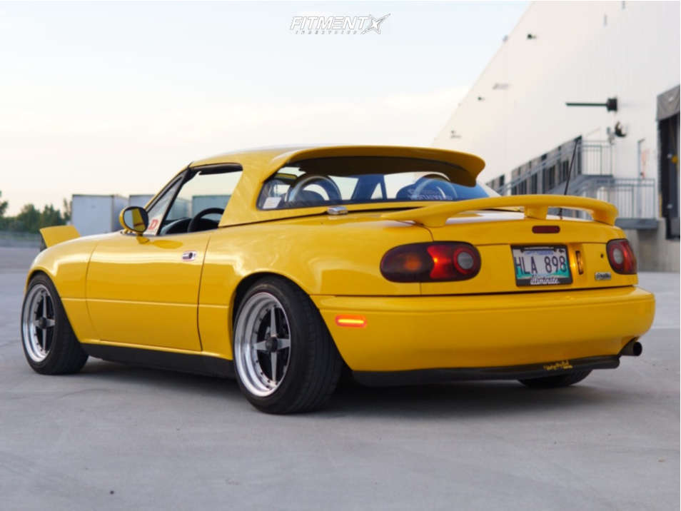 1992 Mazda Miata Base with 15x7.5 Work Equip 01 and Dunlop 195x50 on Coilovers | 2476764 ...