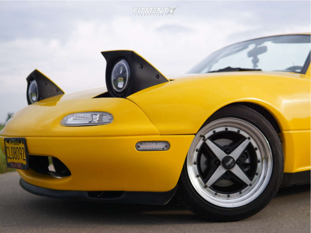 1992 Mazda Miata Base with 15x7.5 Work Equip 01 and Dunlop 195x50 on Coilovers | 2476764 ...