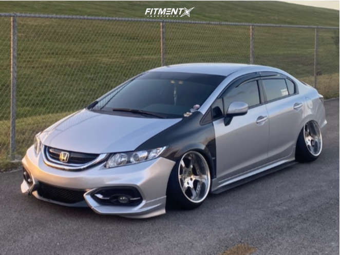 2015 Honda Civic LX with 18x9 Leon Hardiritt Herzog and Accelera 205x40 ...