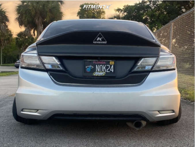 2015 Honda Civic LX with 18x9 Leon Hardiritt Herzog and Accelera 205x40 ...