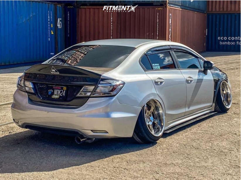 2015 Honda Civic LX with 18x9 Leon Hardiritt Herzog and Accelera 205x40 ...