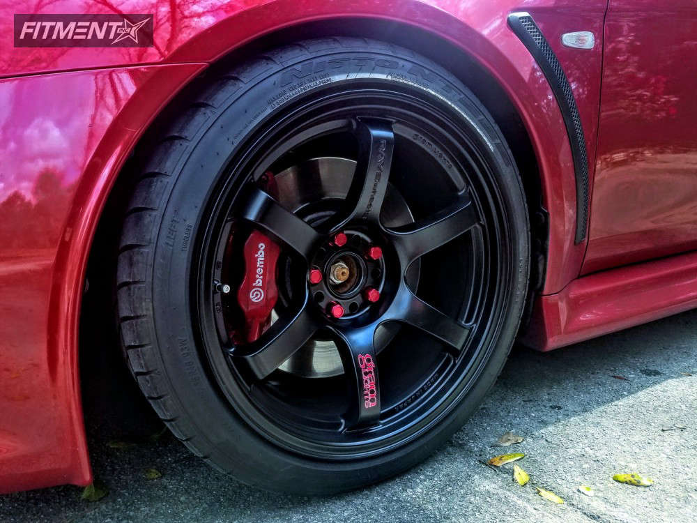 2014 Mitsubishi Lancer Evolution GSR with 18x10.5 Gram Lights 57DR and ...