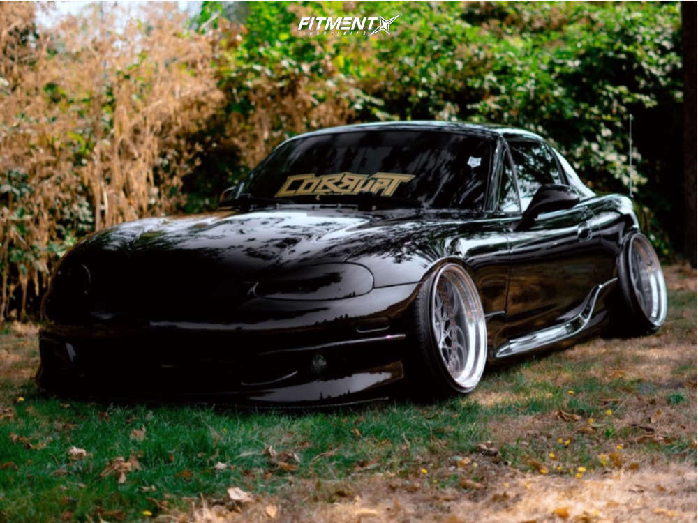 2001 Mazda Miata LS with 17x9.5 Avant Garde F142 and Firestone 205x40 ...