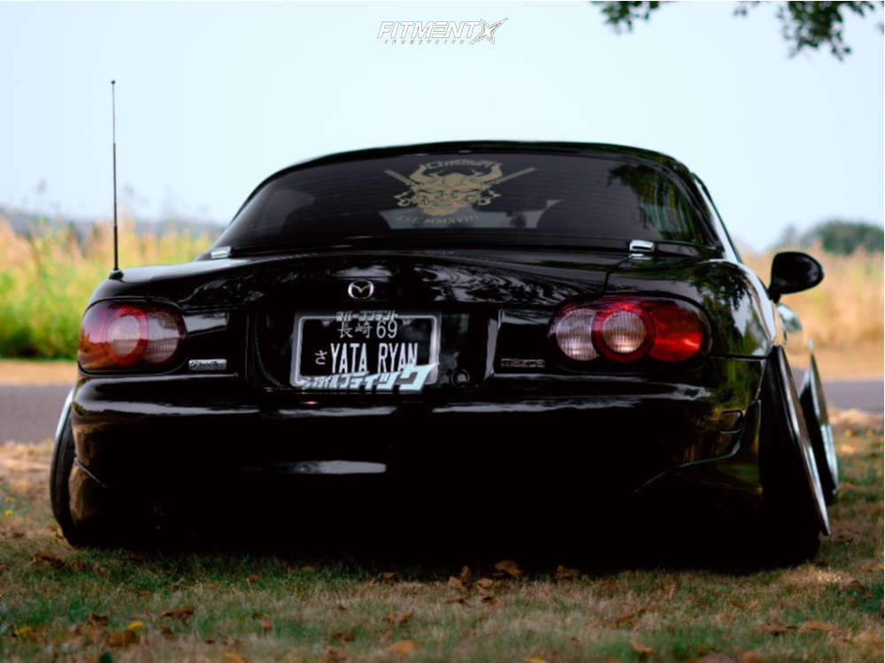 2001 Mazda Miata LS with 17x9.5 Avant Garde F142 and Firestone 205x40 ...