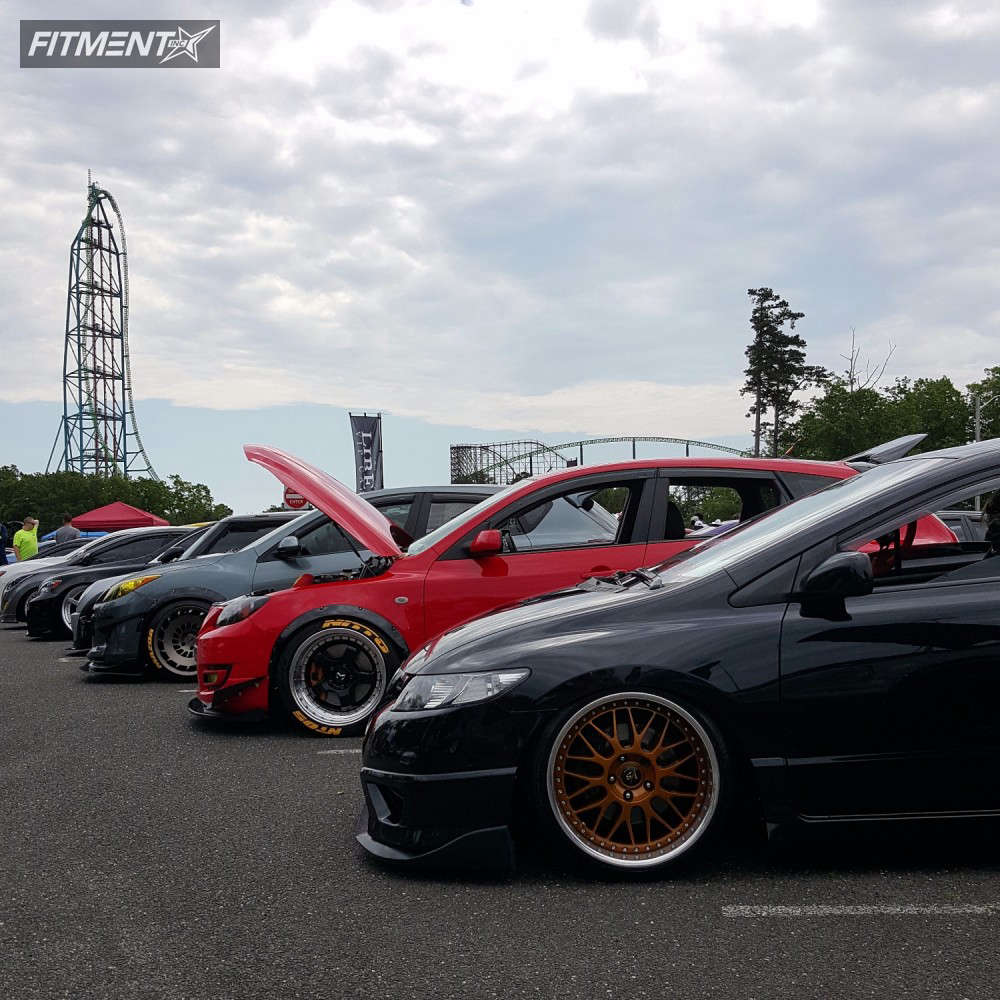2006 Honda Civic Si with 18x9 Work VS XX and Nankang 205x40 on Air ...