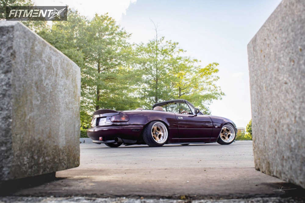 1996 Mazda MX-5 Miata Base with 15x9.5 Work Equip40 and Nankang 185x45 ...