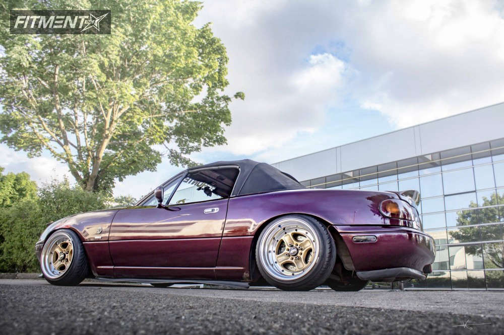 1996 Mazda MX-5 Miata Base with 15x9.5 Work Equip40 and Nankang 185x45 ...