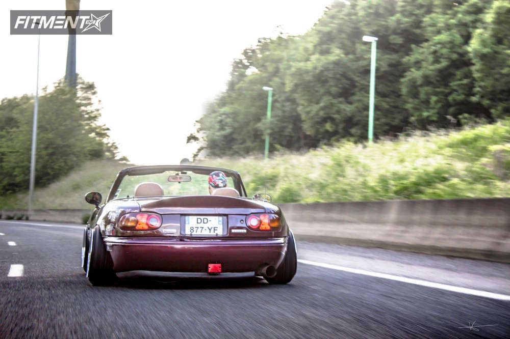 1996 Mazda MX-5 Miata Base with 15x9.5 Work Equip40 and Nankang 185x45 ...