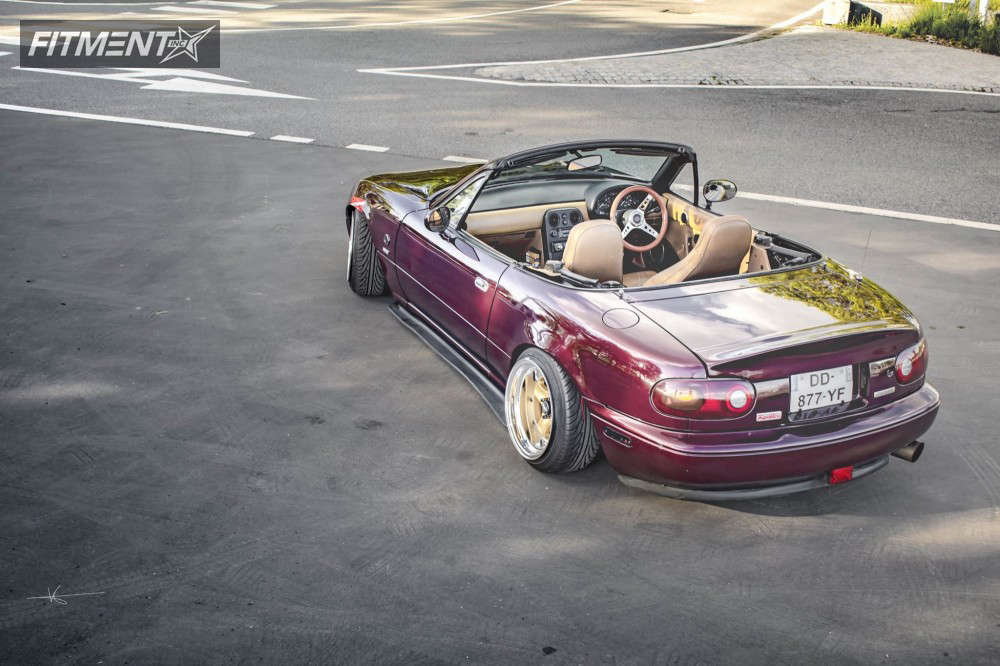 1996 Mazda MX-5 Miata Base with 15x9.5 Work Equip40 and Nankang 185x45 ...