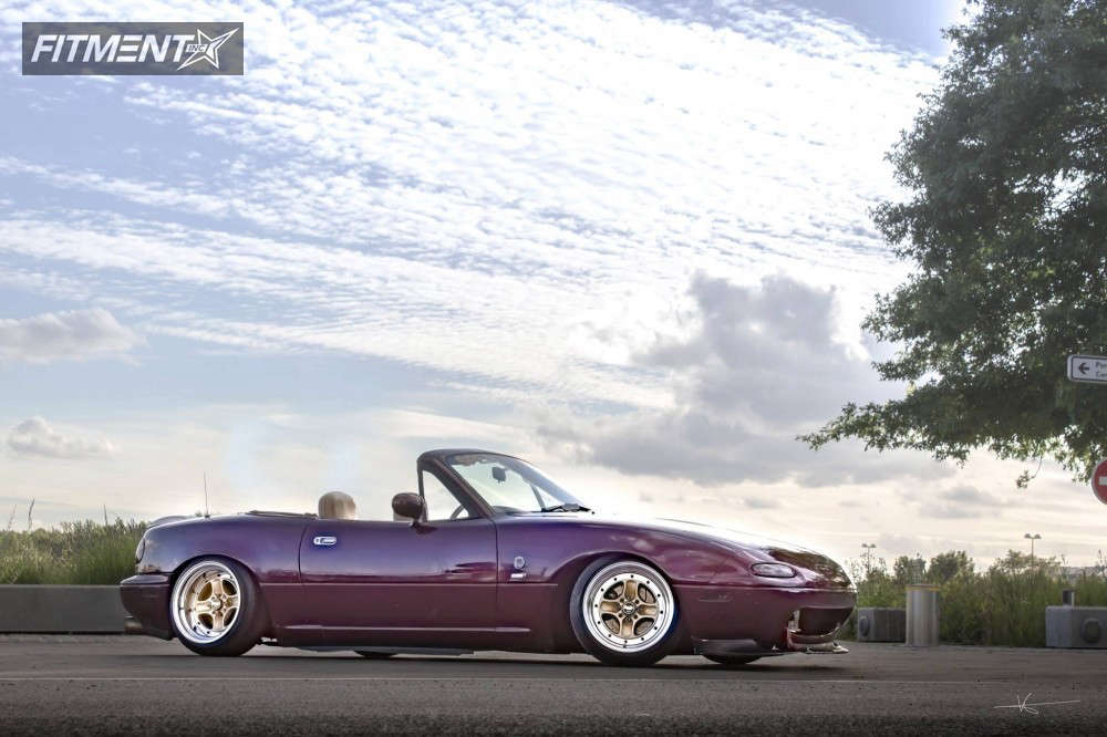 1996 Mazda MX-5 Miata Base with 15x9.5 Work Equip40 and Nankang 185x45 ...