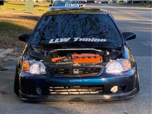 2000 Honda Civic EX with 16x9 Rota Grid V and Waterfall 195x40 on ...
