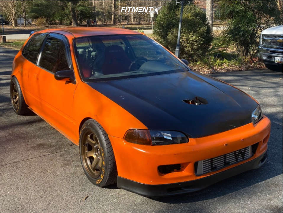 1993 Honda Civic CX with 15x8 Rota Grid and Nitto 205x50 on Coilovers ...