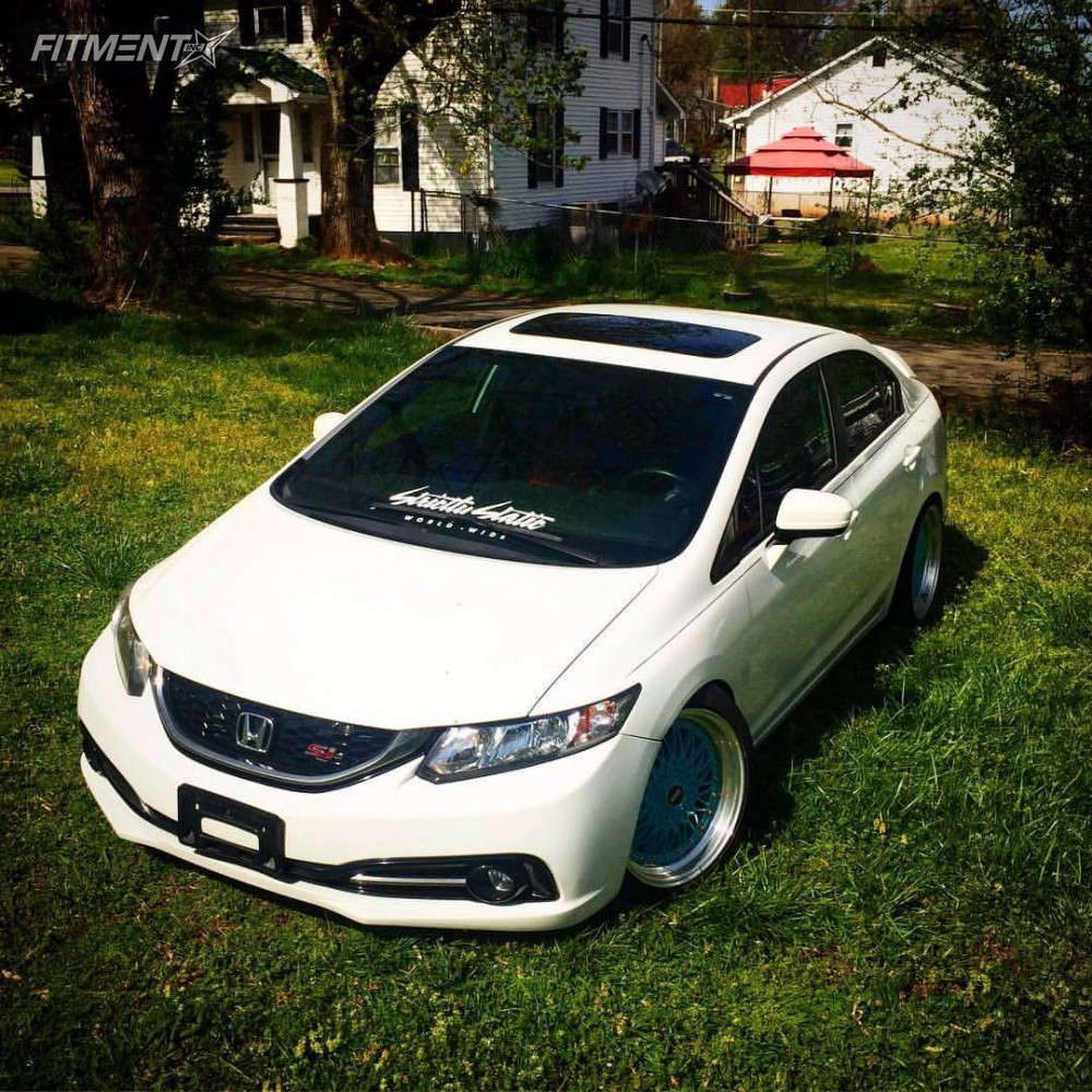 2014 Honda Civic Si with 18x8 STR 606 and Continental 225x45 on ...