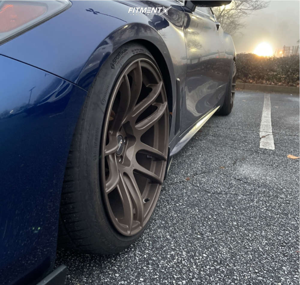 2017 INFINITI Q60 Red Sport 400 with 19x10.5 ESR Cs8 and Continental ...