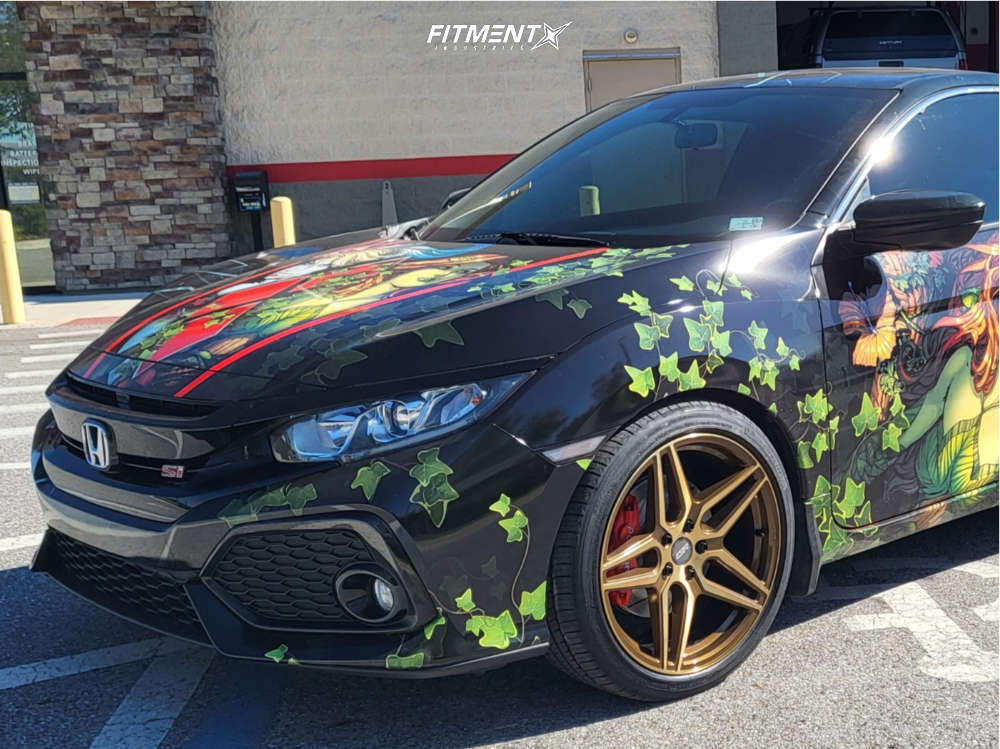 2017 Honda Civic Si with 19x8.5 ESR Rf15 and Michelin 235x40 on Stock ...