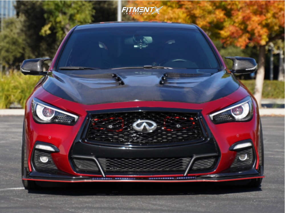 2018 INFINITI Q50 Red Sport 400 with 20x9.5 BC Forged Hcs02s and Falken 245x35 on Coilovers ...