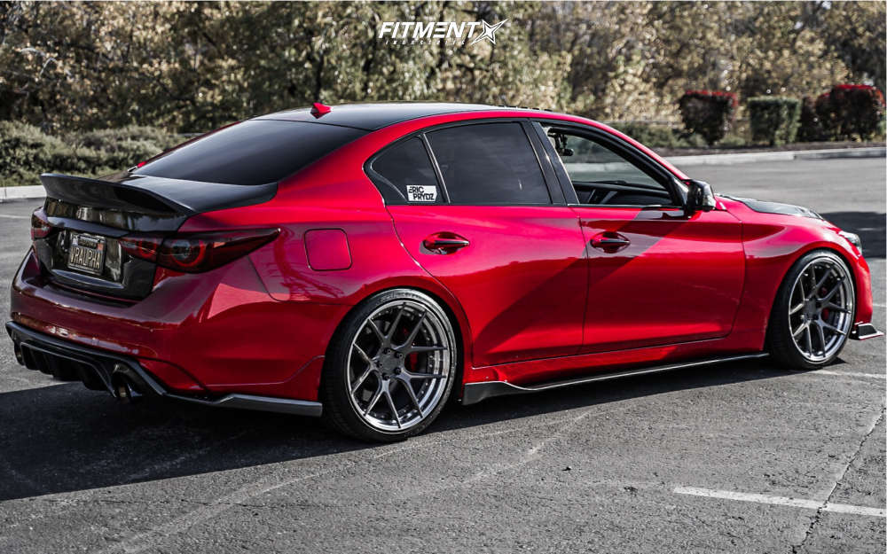 2018 INFINITI Q50 Red Sport 400 with 20x9.5 BC Forged Hcs02s and Falken ...