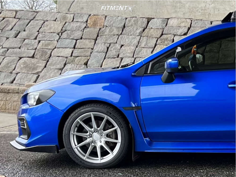 2018 Subaru WRX Base with 18x8.5 F1R F101 and Michelin 255x35 on Stock ...
