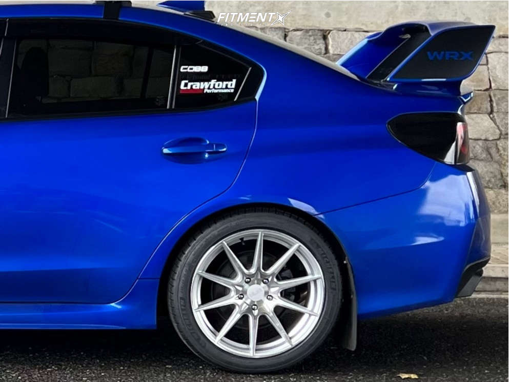 2018 Subaru WRX Base with 18x8.5 F1R F101 and Michelin 255x35 on Stock ...