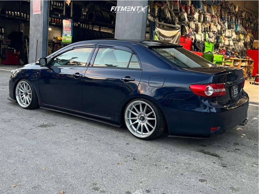 2013 Toyota Corolla LE with 18x9.5 Cosmis Racing R1 and Atlas 215x35 on ...