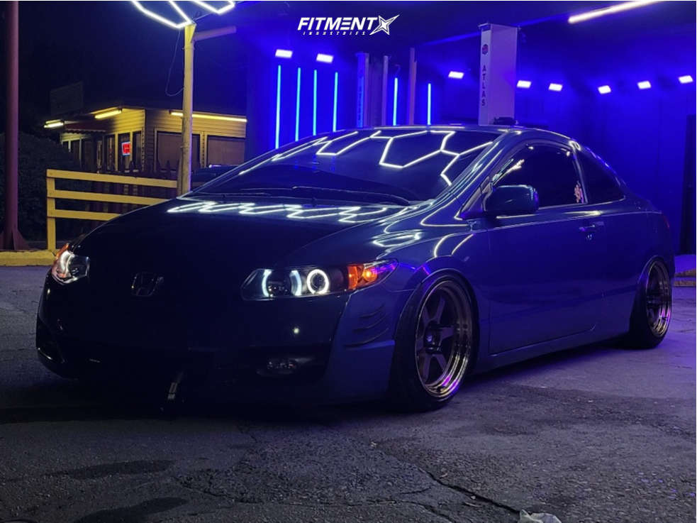 2009 Honda Civic LX with 17x9 MST Time Attack and Vercelli 215x45 on ...