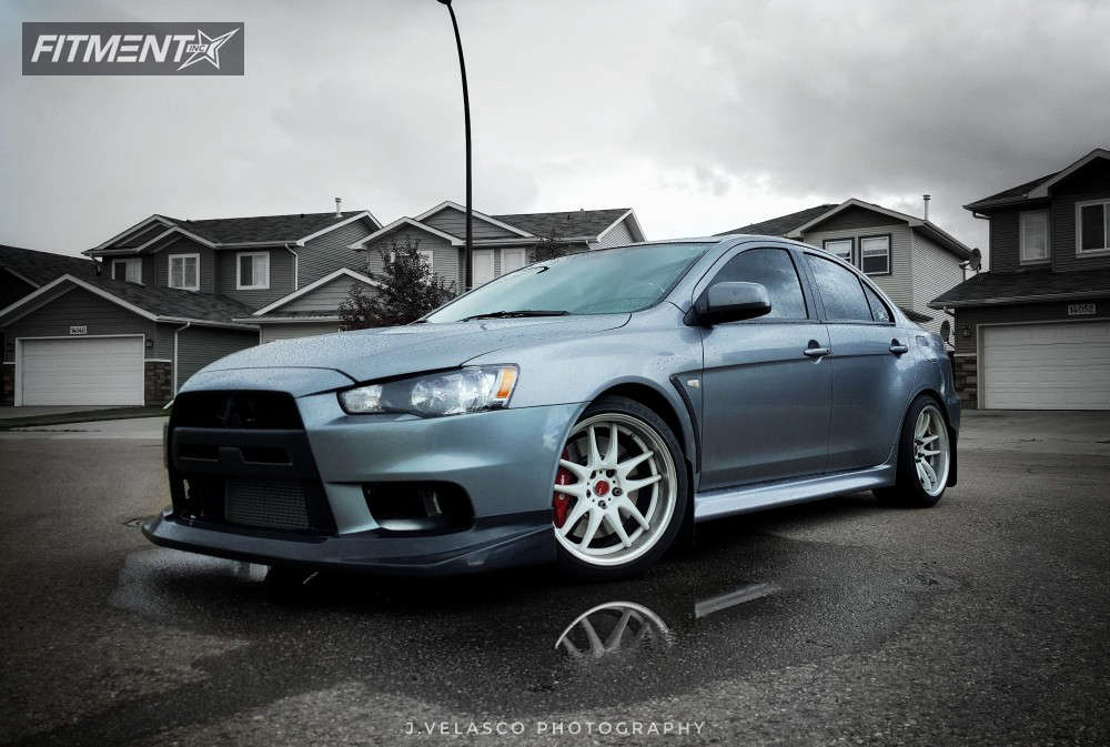 2014 Mitsubishi Lancer Evolution GSR with 18x10.5 Work Emotion Cr 2p ...