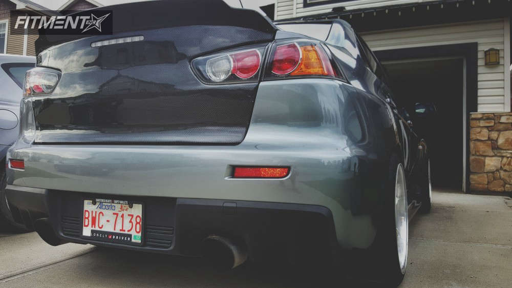 2014 Mitsubishi Lancer Evolution GSR with 18x10.5 Work Emotion Cr 2p ...