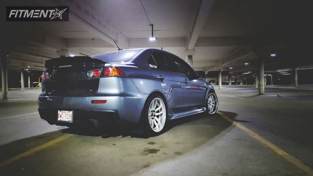 2014 Mitsubishi Lancer Evolution GSR with 18x10.5 Work Emotion Cr 2p ...