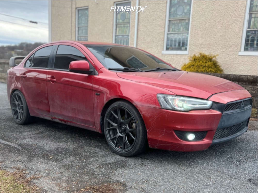 2008 Mitsubishi Lancer DE with 18x8.5 Konig Ampliform and Vercelli ...