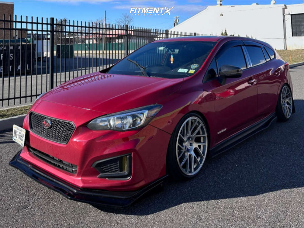 2017 Subaru Impreza Sport with 18x9.5 Anovia Elder and Vercelli 225x40 ...