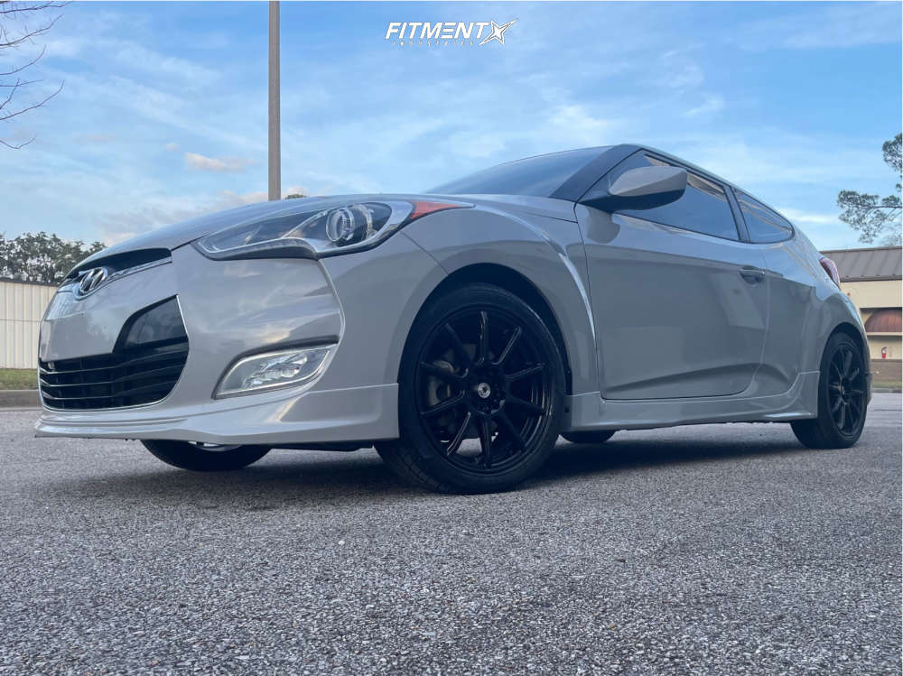 2013 Hyundai Veloster Base with 17x7 Konig Control and Vercelli 215x45 ...