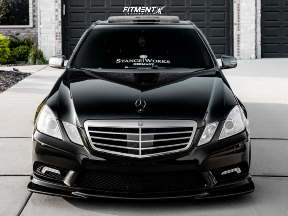 2011 Mercedes-Benz E350 4Matic with 18x9.5 Work Emotion Cr 2p and Ironman 225x40 on Air ...