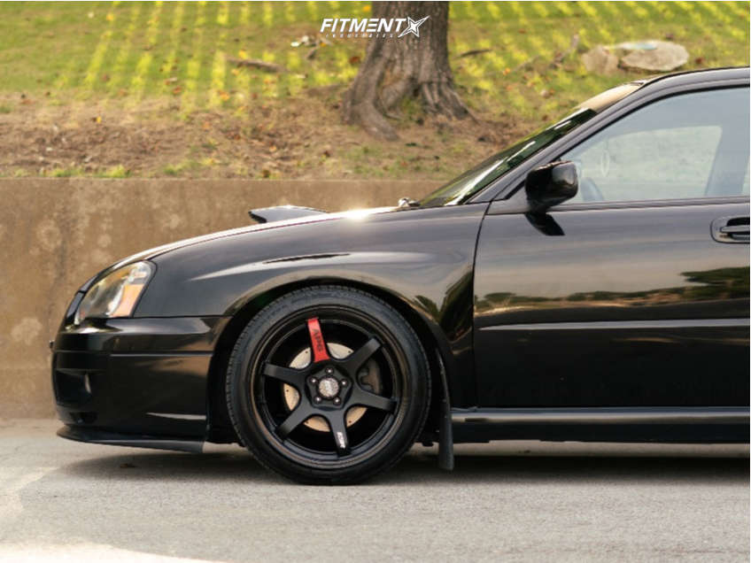 2005 Subaru Impreza WRX with 18x9.5 ESR Ap6 and Barum 255x35 on ...
