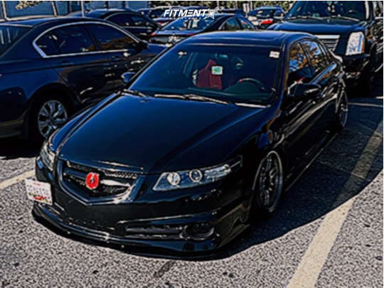 2007 Acura TL Type-S with 17x9.5 Enkei Rpf1 and Ironman 225x35 on Air ...