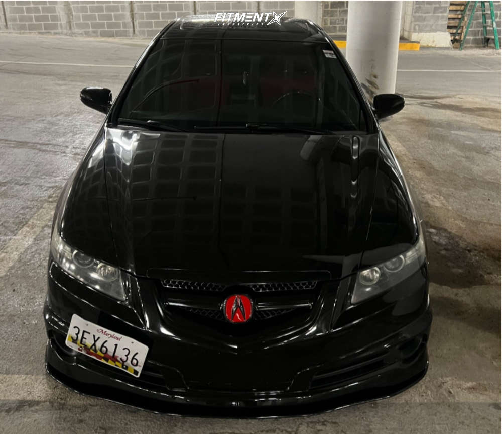 2007 Acura TL Type-S with 17x9.5 Enkei Rpf1 and Ironman 225x35 on Air ...