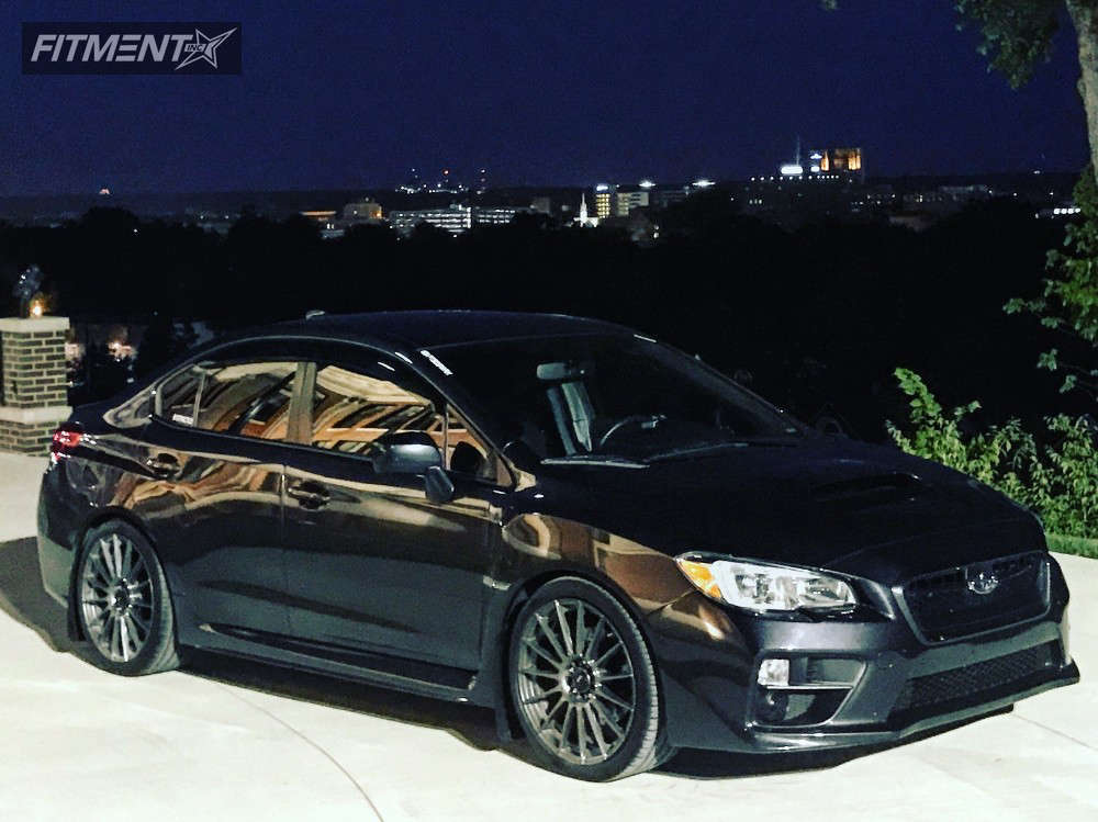 2015 Subaru WRX Premium with 19x8.5 Konig Rennform and Pirelli 245x35 on Lowering Springs ...