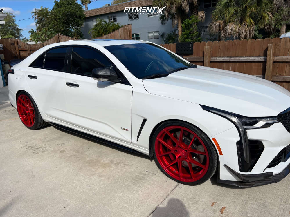 2022 Cadillac CT4 V Blackwing with 20x9 Ferrada F8-fr8 and Falken 245x30 on Stock Suspension ...