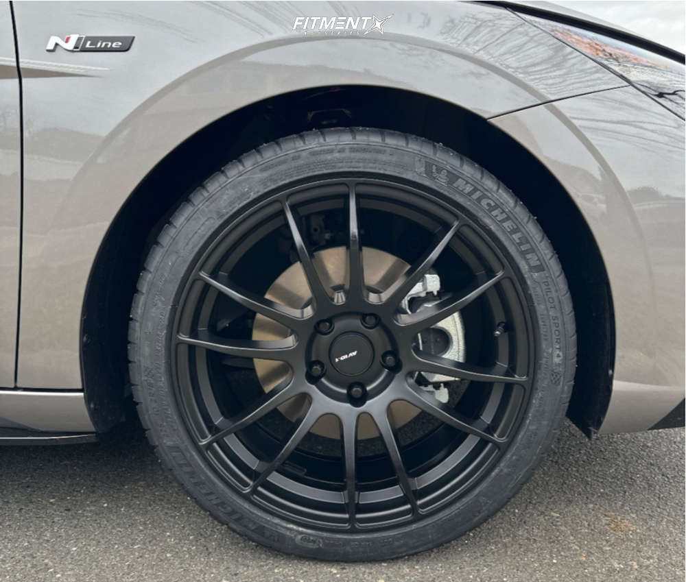 2023 Hyundai Elantra N Line with 18x8 AVID1 Av20 and Michelin 225x40 on ...