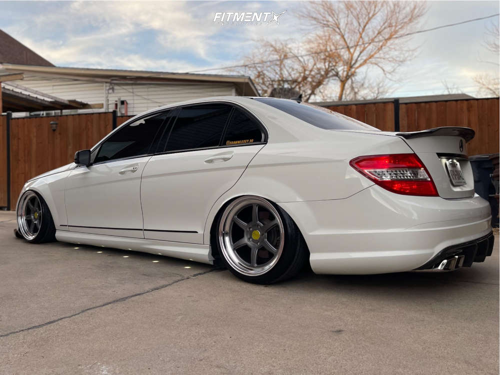 2010 Mercedes-Benz C300 Sport with 18x9 Kansei Roku and Yokohama 215x35 ...