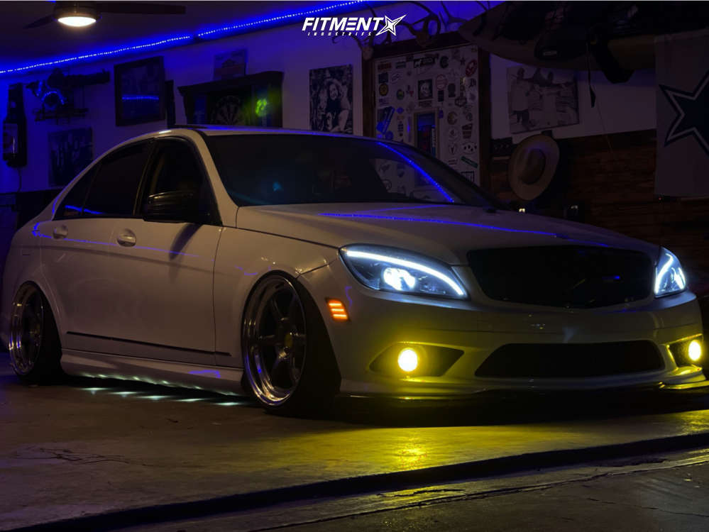 2010 Mercedes-Benz C300 Sport with 18x9 Kansei Roku and Yokohama 215x35 ...