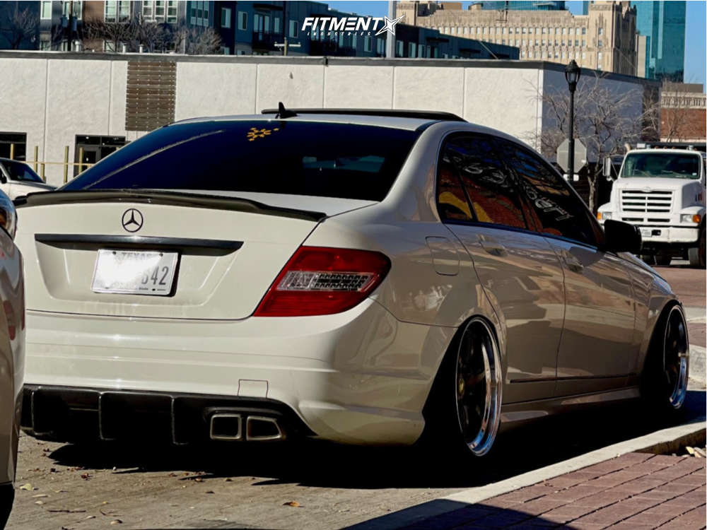 2010 Mercedes-Benz C300 Sport with 18x9 Kansei Roku and Yokohama 215x35 ...