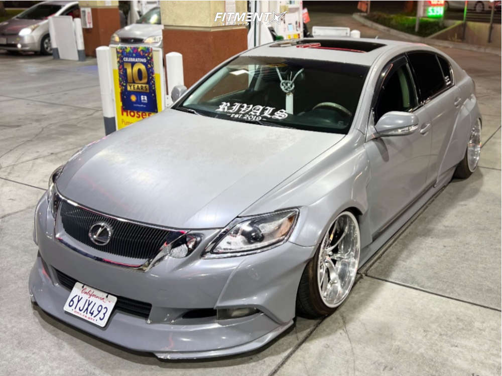 2008 Lexus GS460 Base with 19x11 Weds Kranze Vishnu and Delinte 245x35 on Air Suspension ...