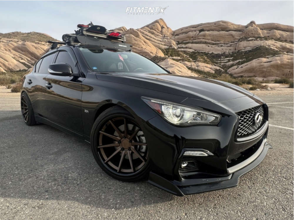 2018 INFINITI Q50 Luxe with 19x10.5 Ferrada Fr4 and Firestone 265x35 on ...