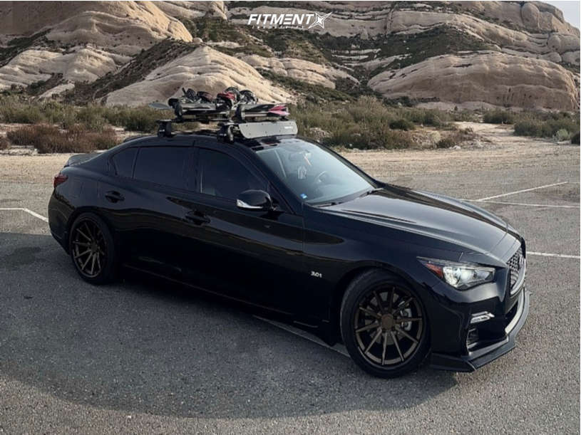 2018 INFINITI Q50 Luxe with 19x10.5 Ferrada Fr4 and Firestone 265x35 on ...