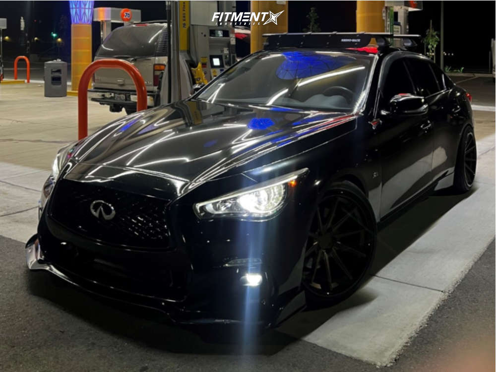 2018 INFINITI Q50 Luxe with 19x10.5 Ferrada Fr4 and Firestone 265x35 on ...