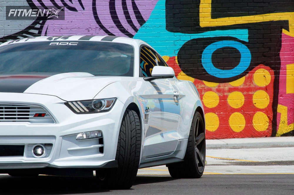 2015 Ford Mustang GT with 20x10 Niche Milan and Nitto 245x35 on Stock ...
