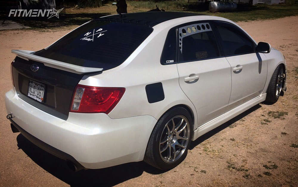 2008 Subaru WRX Base with 17x8.5 ESR Sr08 and Michelin 235x45 on ...