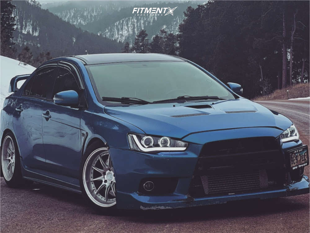 2015 Mitsubishi Lancer Evolution GSR with 18x9.5 Aodhan Ds07 and Falken ...