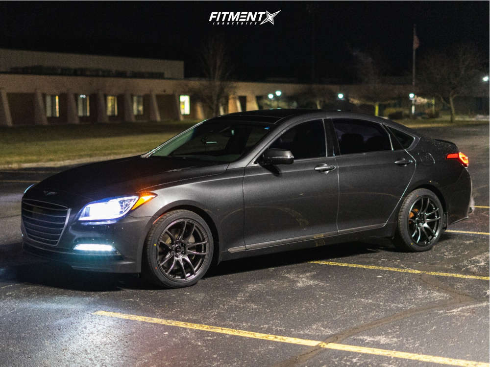 2017 Genesis G80 3.8 with 19x9.5 Vors Tr4 and Vercelli 245x40 on Stock Suspension | 2581188 ...