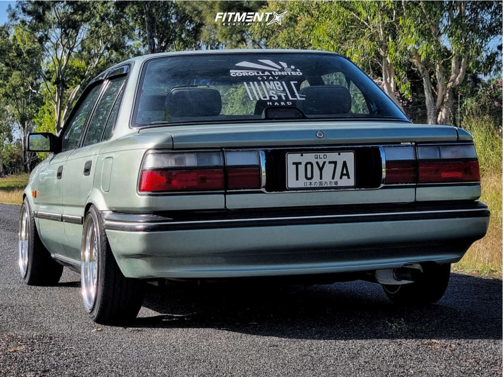1991 Toyota Corolla Base with 16x8 Work Seeker Cx and Hankook 195x45 on Coilovers | 2583460 ...